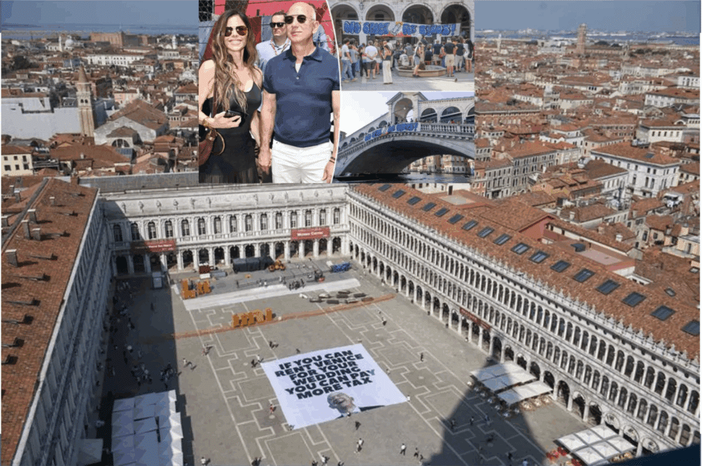 Venetians Protesting Bezos Wedding for Cultural Vandalism Masquerading ...